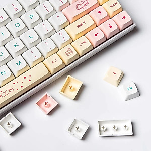 ZMX Macaroon PBT Dye-Sublimation Keycap,XDA Profile 136 Keys Custom Keycaps Set for MX Switch Mechanical & Gateron Optical Gaming Keyboards