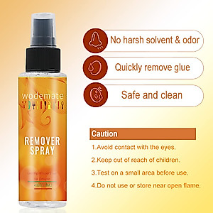 Tape in Extension Remover Fast Acting,Glue Remover Spray for Lace Wigs,Hair Glue Bonding Residue Remover Solvent,Removes Adhesive Hair Glue,Toupees,Double Sided Extension Tape(White,118 ml)