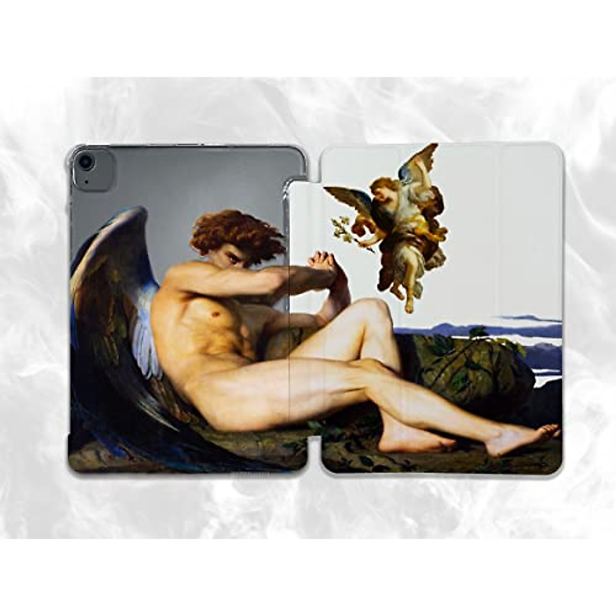 Cute Renaissance Angels Art case Compatible with iPad Mini Air Pro 7.9 8.3 9.7 10.2 10.9 11 12.9 inch Pattern Cover New 2022 2021 Trifold Stand 3 4 5 6 7 8 9 Generation 592 (10.2" 7/8/9 gen)