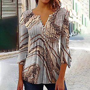 Crop Top White Button Down Cover Up T Shirt Women's White Button Down Shirt Twin XL Sheets Floral Print Womens Blazer 3/4 Sleeve Try Before You Womens Tunic,Light Brown,Small