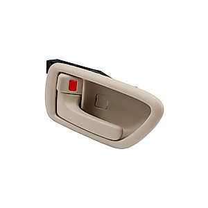 Interior Door Handles Set W/ Bezel (4Pcs), Compatible with 2000-2007 Toyota Avalon Sequoia Tundra（Crew Cabs), Beige, Front & Rear Inside Left Driver & Right Passenger | 69206-0C030-E1,69205-0C030-E1