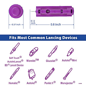 LotFancy Lancets for Blood Testing, 30 Gauge, 100-Count Twist Top Lancets for Glucose Diabetes Testing, Sterile, Disposable, Diabetic Supplies, Blood Sugar Test