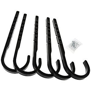 BIG HORN 11748PK 4-Inch J Hooks, 5-Pack