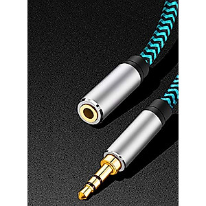 Hftywy AUX Extension Cable 20FT 3.5mm Male to Female Stereo Audio Extension Cable Headphone Extension Cable Compatible for iPhone, iPad, Smartphones, Tablets, Media Players