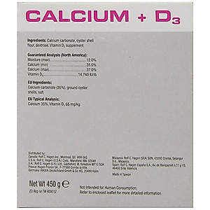 Exo Terra Calcium + D3 Powder: Ultra-fine, Phosphorus Free Formula Boosts Bone Health & Calcium Absorption Ideal for Insects, Fruits & Veggies 15.9 oz.