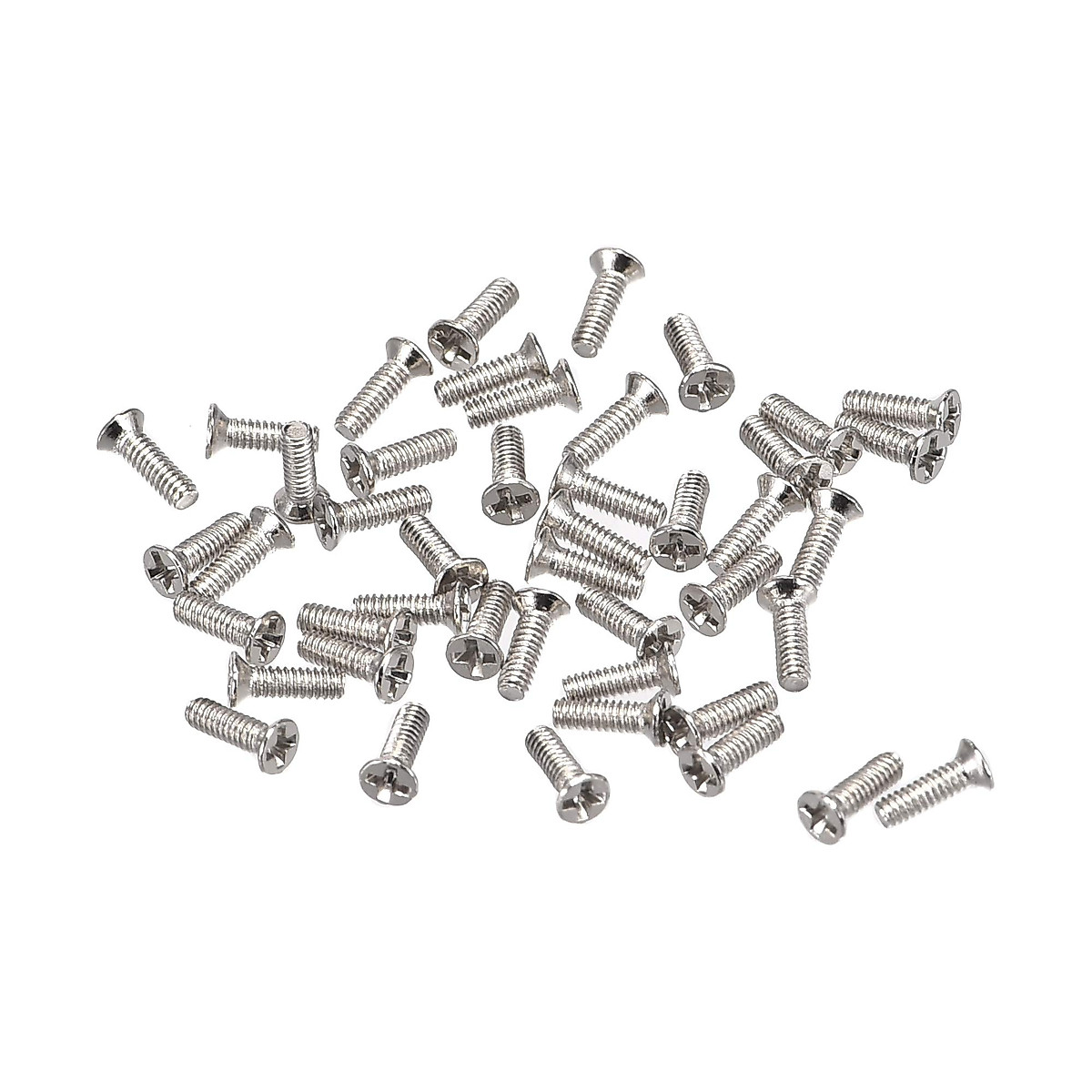 uxcell M1.2 x 4mm Phillips Screw Fastener Silver Tone for Laptop PC TV Fan Switch 500pcs