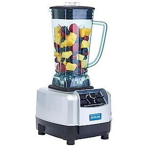 Winco XLB-1000 68 oz. Commercial Electric Accelmix 2 HP Blender - 120V, 1450 W, Gray