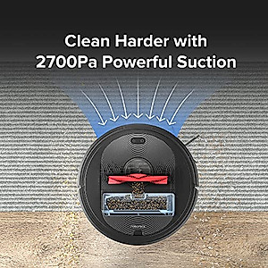roborock Q5+ Robot Vacuum with Self-Empty Dock, Hands-Free Cleaning for up to 7 Weeks, 2700Pa Max Suction, 180mins Max Run-Time, Compatible with Alexa, Perfect for Hard Floors, Carpets, and Pet Hair