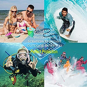 InfantLY Bright Phone Pouch, 6.9 Inch Underwater Cellphone Case Dry Bag InfantLY Bright Phone Pocket Protect Case with Luminous Ornament Strip & Detachable Lanyard Clear