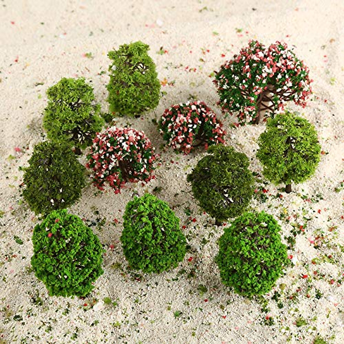 70pcs 3-9cm Model Trees HO Scale Layout, Model Train Scenery Architecture, Railroad ArchitectureModel Train Scenery Architecture, Railroad Architect Diorama Tree for DIY Scenery Landscape, Mixed Color