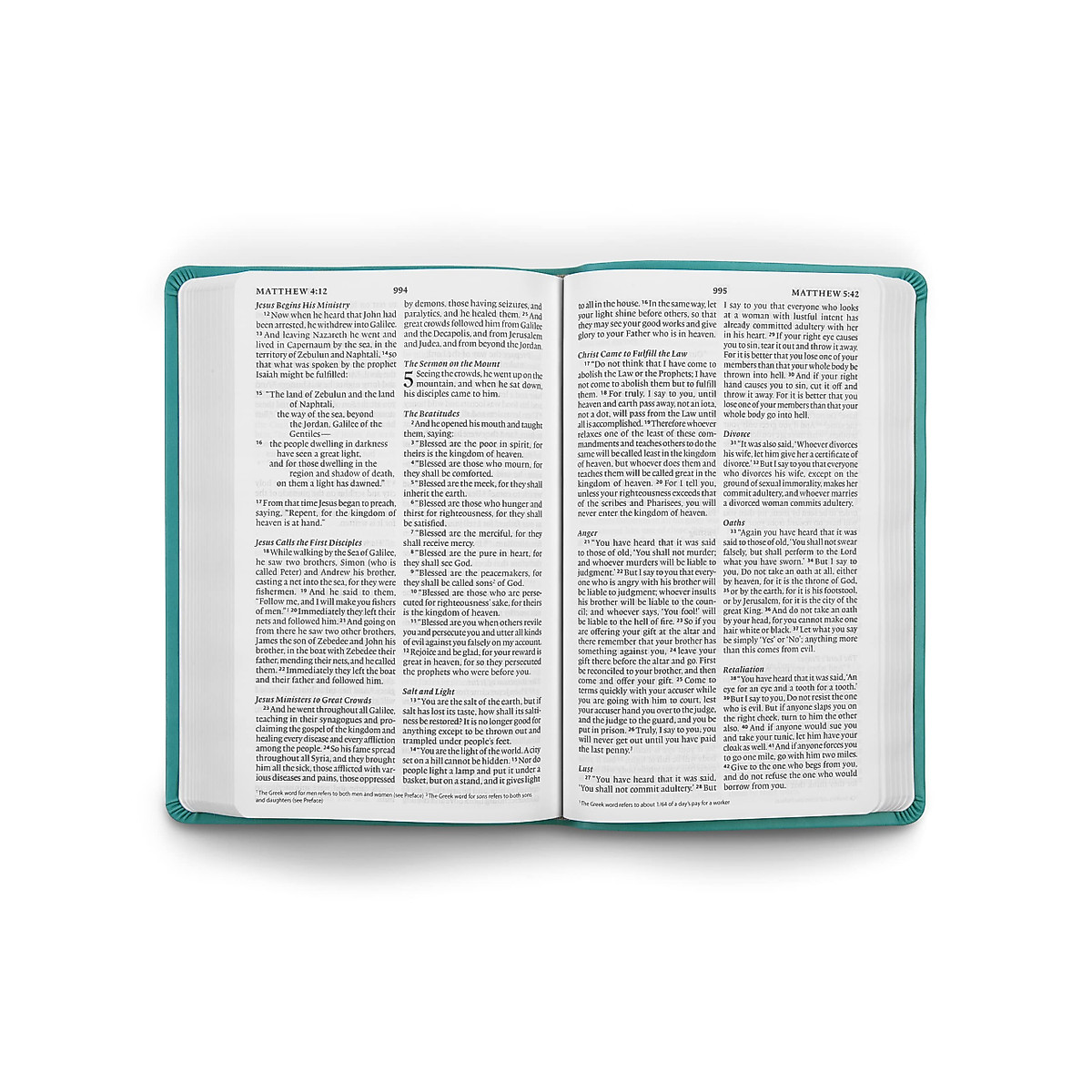 ESV Large Print Value Thinline Bible (TruTone, Turquoise, Emblem Design)