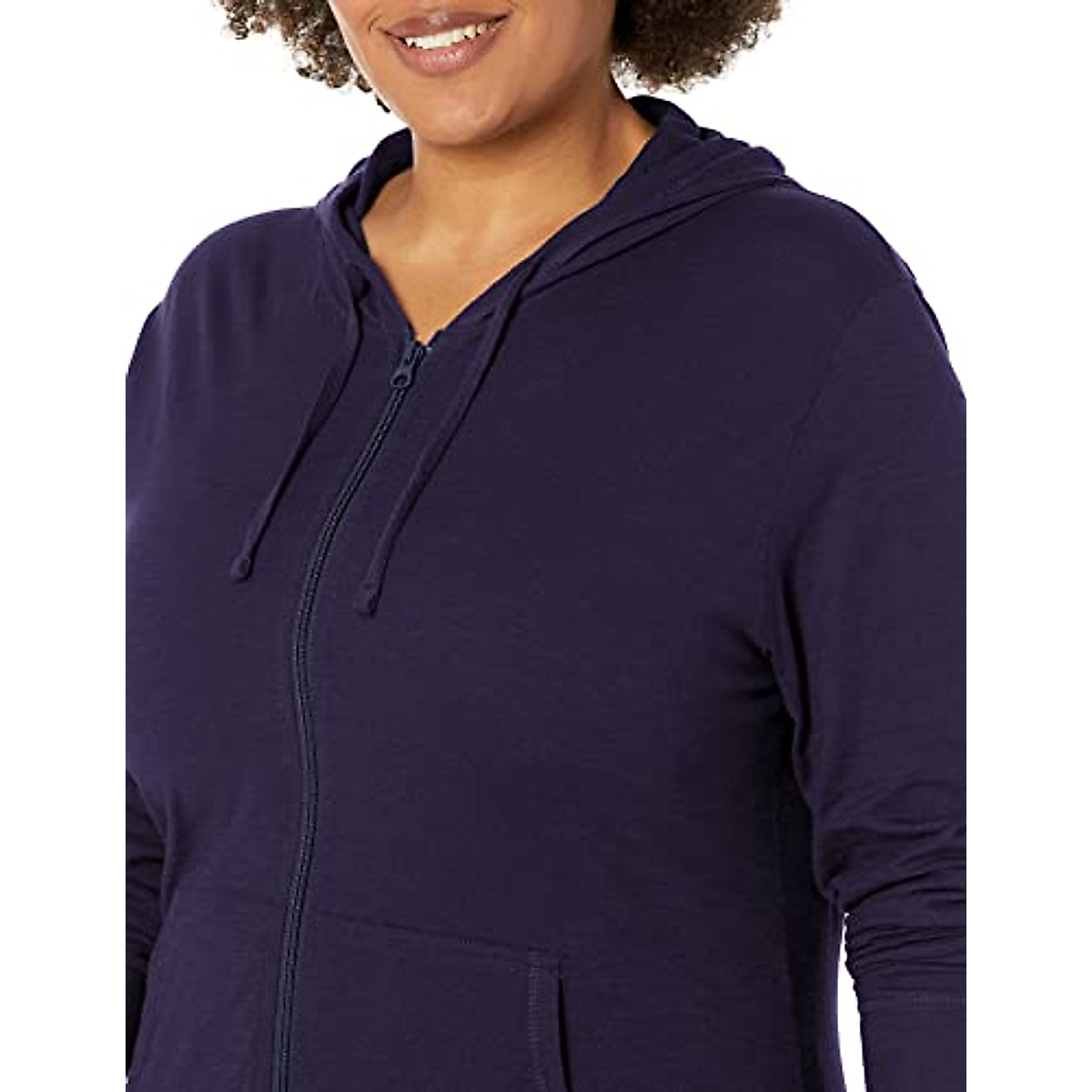 Hanes womens Slub Jersey fashion hoodies, Navy, Medium US