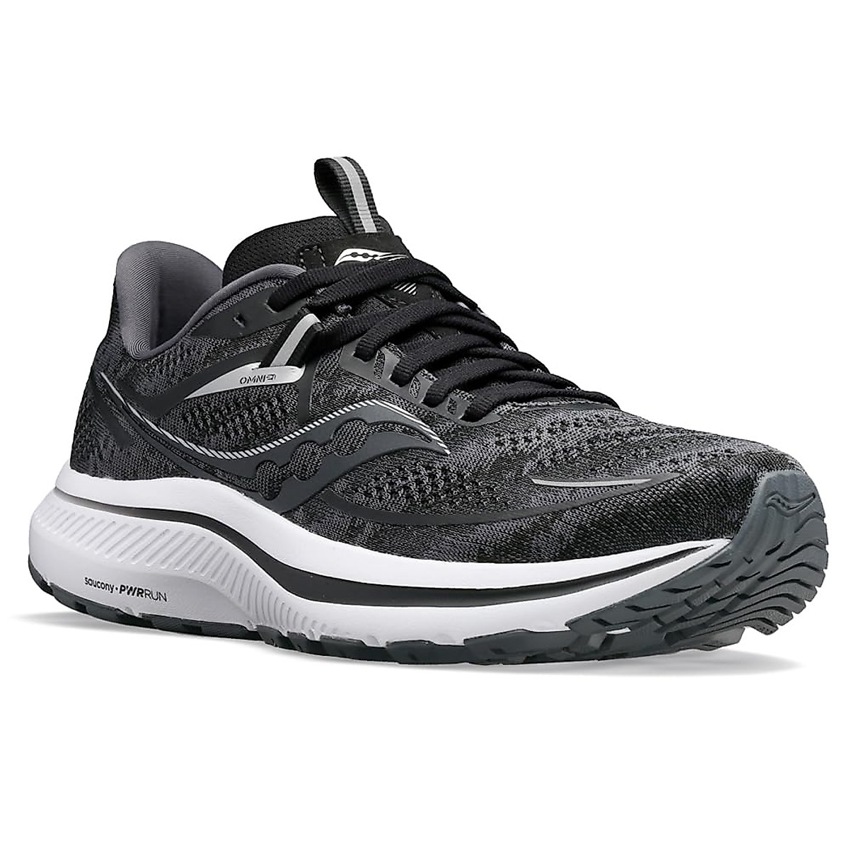 Saucony Omni 21 Women's Running Shoe, Black/White, 9.5