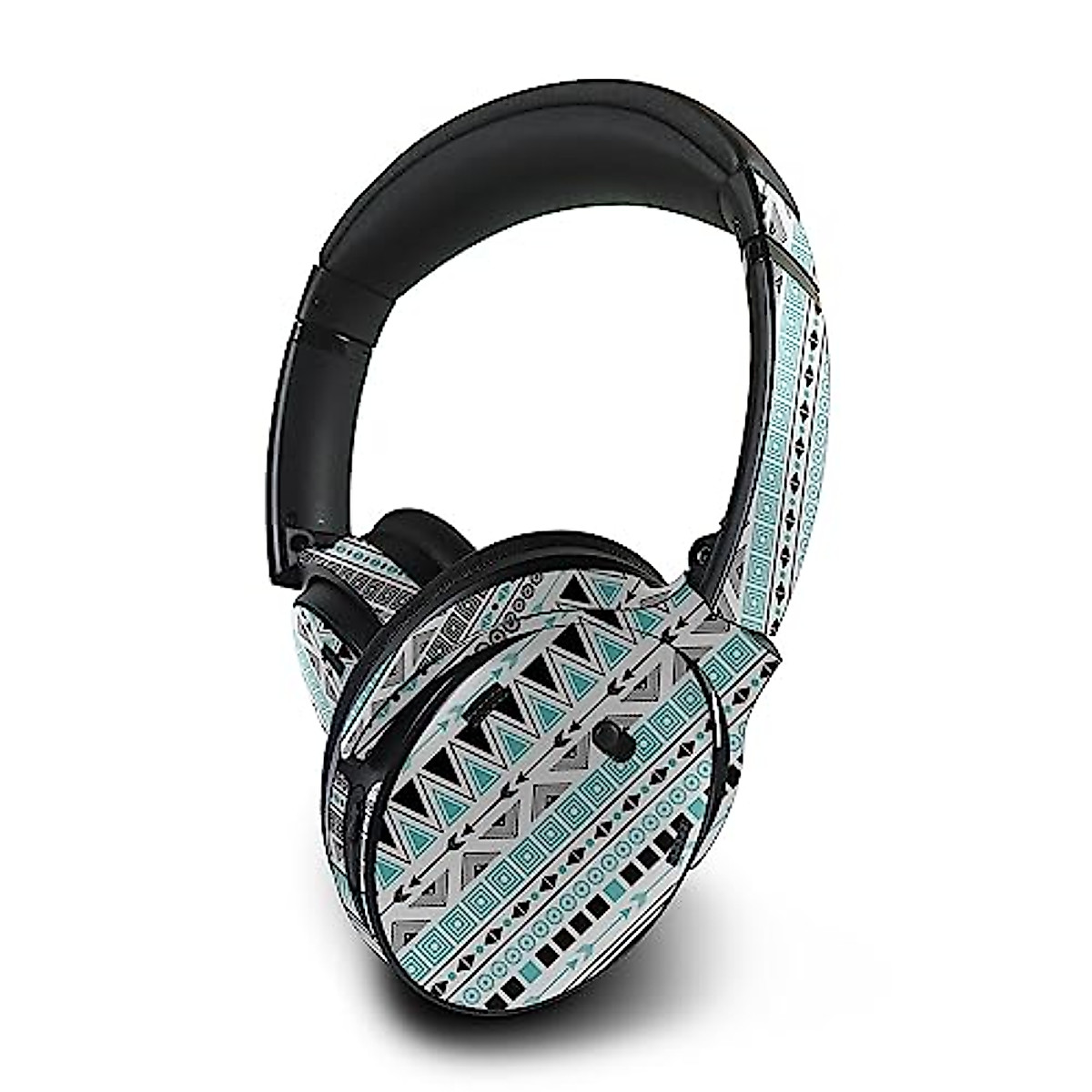 MightySkins Skin Compatible with Bose QuietComfort 45 Headphones Turquoise Tribal | Protective, Durable, and Unique Vinyl Decal wrap Cover | Easy to Apply | Made in The USA