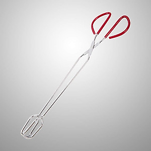 Hemoton Fireplace Log Tongs Heavy Duty Wrought Iron Log Claw Grabber Outdoor Gas Fire Pit Wood Burning Charcoal Clip for Camping Picnic BBQ Campfire 38.5x10x1cm