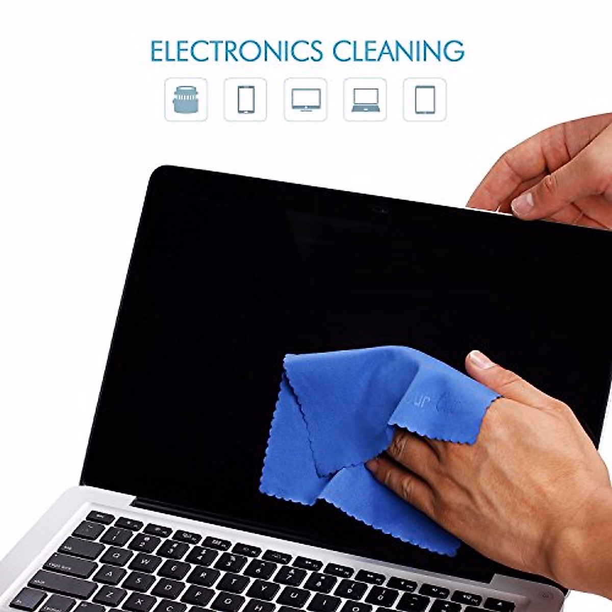Your Choice Microfiber Cleaning Cloths 6 Pack for Eyeglasses, Camera Lens, Cell Phones, CD, DVD, Computers, Tablets, Laptops, Telescope, LCD Screens and Other Delicate Surfaces Cleaner