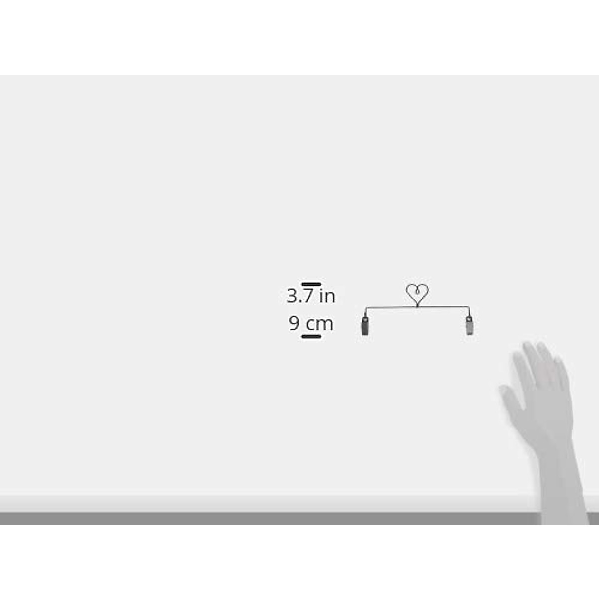 Ackfeld Manufacturing 8in Heart Clip Holder Charcoal Hanger