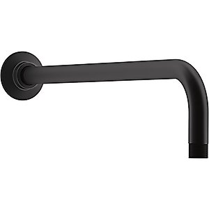KOHLER 10124-BL Shower Arm and Flange, Matte Black