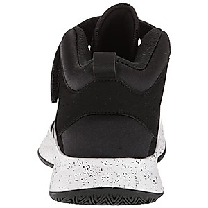 adidas Cross Em Up 5 Basketball Shoe, Black/Silver Metallic/White, 6 Wide US Unisex Big_Kid