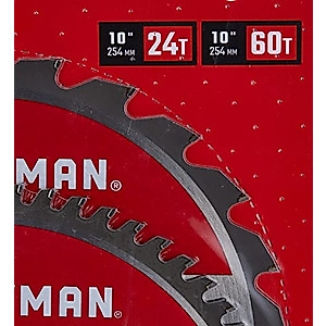 CRAFTSMAN 10" Miter Saw Blade, Combo Pack (CMAS210CMB)