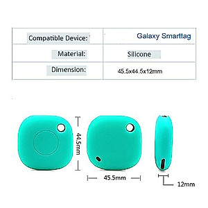 SKZIRI 3in1 Case Set for Galaxy SmartTag and SmartTag Plus Tracker Locator Case Cover Skin with Carabiners (Pink+Mint+Violet)