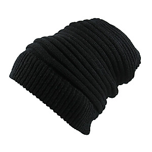 Rasta Long Slinky Beanie Hats Black