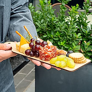 Restaurantware Nature Tek Bamboo Disposable Cheese/Charcuterie Board - 11 3/4" x 3 1/2" - 2 count box