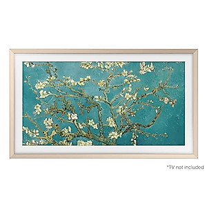 SAMSUNG 75” The Frame TV Customizable Bezel, Magnetic, Quick and Easy Installation, VG-SCFC75SGMZA, 2023, Sand Gold Metal
