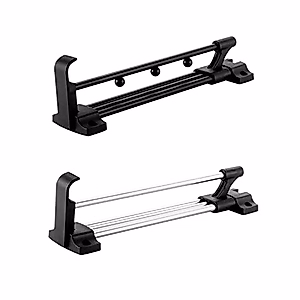 Autuwintor Hanger Rail Pull-Out Closet Rod Telescopic Wardrobe Pull Out Clothes Hanger Rail with Mounting Screws Top-mounted Black 14" Heavy Duty Retractable Quantity-1pcs