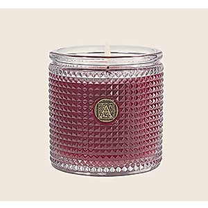 Aromatique Vanilla Rosewater Textured Glass Scented Jar Candle