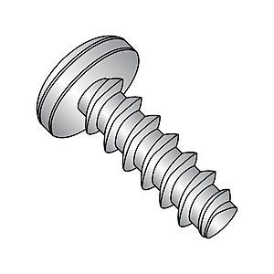 Small Parts 0404LPP410 410 Stainless Steel Thread Rolling Screw for Plastic, Passivated Finish, Pan Head, Phillips Drive, #4-20 Thread Size, 1/4" Length (Pack of 50)