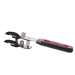 Dual Blades Vinyl Cutter Two Cuts in One with 4 Width-Spacer Pins PTFE Coating Safety Film Cutting Knife for Vinyl Median Strip Cutting and Car Window Tinting 10 Spare Blades + 5 Felts Included