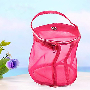 Ciieeo Portable Knitting Yarn Balls Accessories Storage Tote Bags Knitting Bag Yarn Mesh Container Empty Yarn Basket Mesh Storage Bag Knitting Yarn Bag Yarn Tote Crochet Organizer Travel