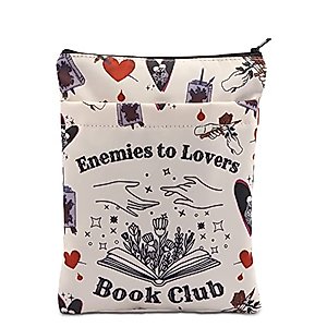 Enemies to Lovers Book Club Book Sleeve Smut Lovers Book Cover Romance Reader Gift Smut Book Club Gift Literary Gift for Bookish Bookworm Book Nerd (EnemiesToLove BS)