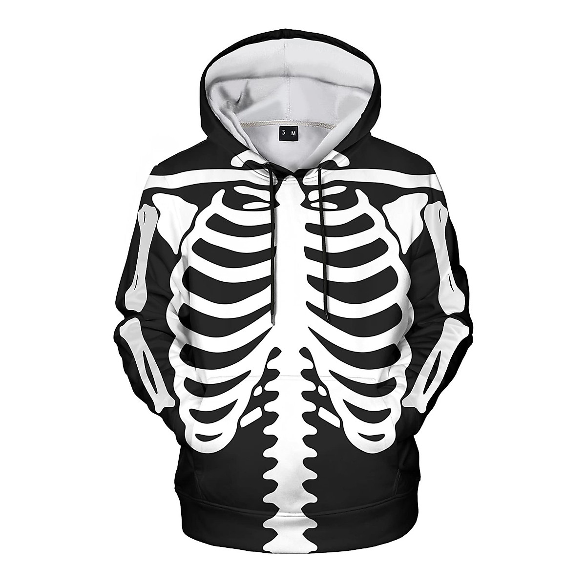 zingyone Skeleton Hoodie Cosplay Unisex Novelty 3D Printed Graphics Hoodies Cool Realistic with Designs Pullover Sweatshirts