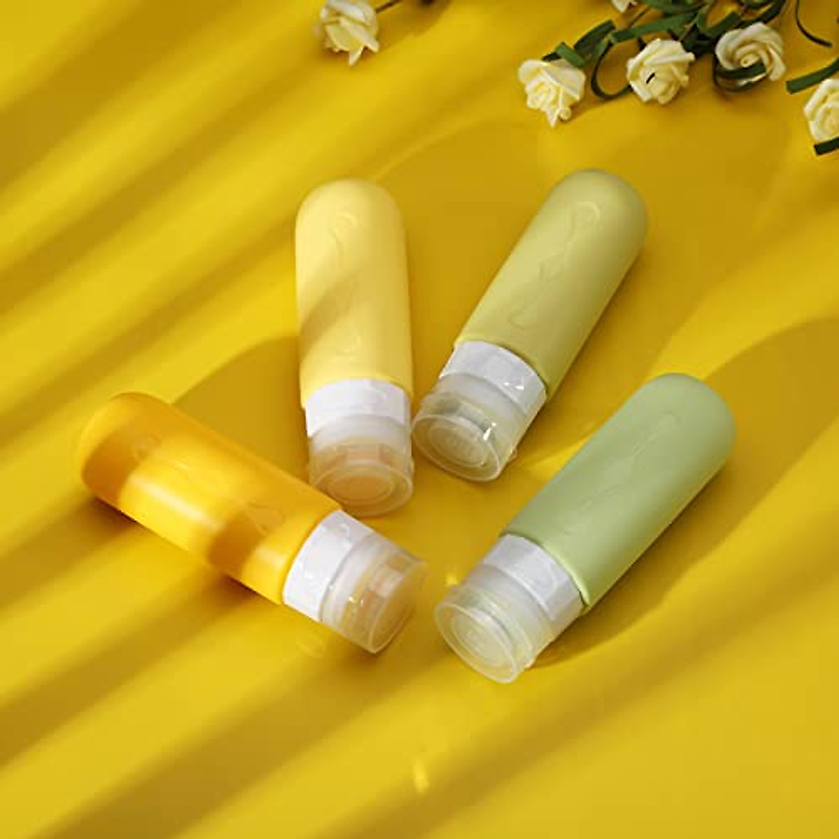 Gemice Travel Bottles for Toiletries Tsa Approved Travel 3oz Size Containers BPA Free Leak Proof Travel Tubs Refillable Liquid Travel Accessories for Cometic Shampoo and Lotion Soap