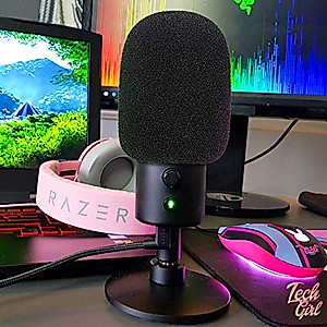 Razer Seiren X Pop Filter - Mic Cover Foam Pop Filter Customized for Razer Seiren X Streaming Microphone
