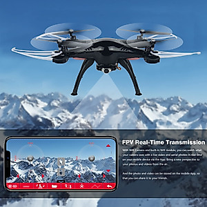Cheerwing Syma X5SW-V3 FPV Drone with 720P Camera for Adults and Kids, One Key Start, Altitude Hold, Custom Flight