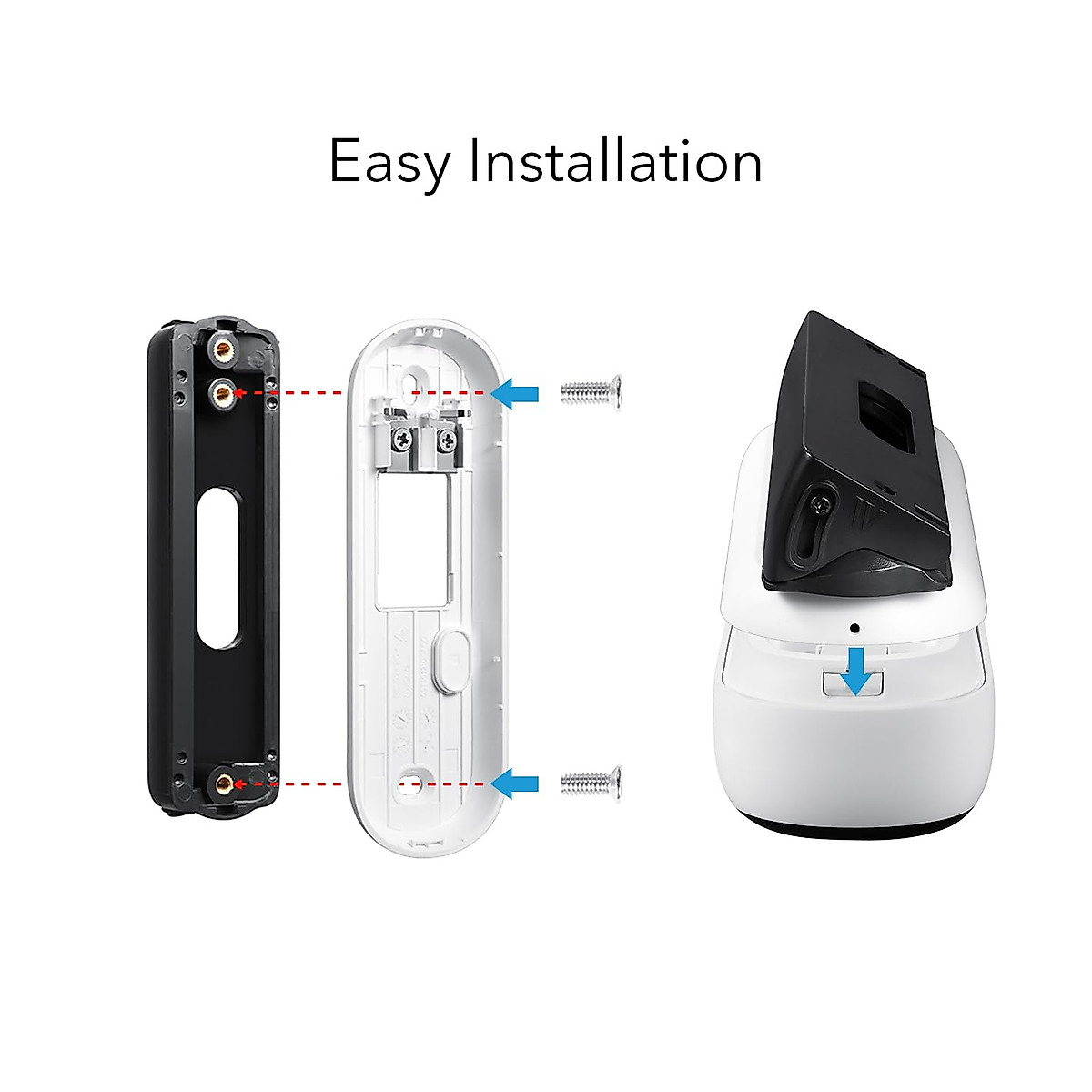 Wasserstein 35° to 55° Horizontal Wedge Wall Mount Compatible with Arlo Wireless Video Doorbell (2nd Gen) & Essential Video Doorbell Wire-Free