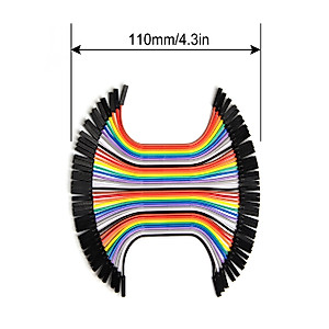 GenBasic 80 Piece Female to Female Jumper Wires (4 and 8 Inch)