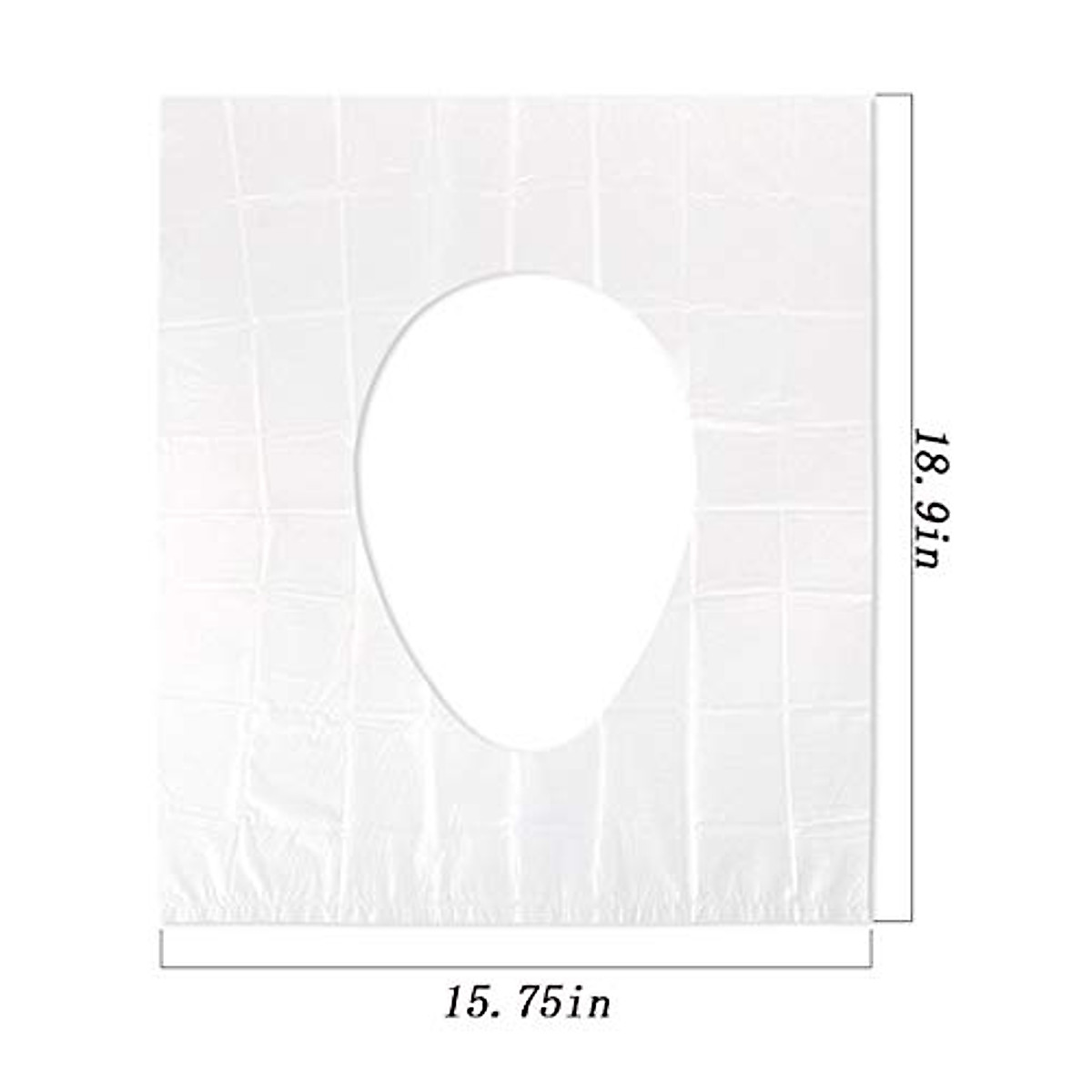 50 PCS Disposable Toilet Seat Covers, Portable Travel Toilet Mat for Pregnant Mom, Toddler Potty Training, Waterproof& Individually Packing, Public WC Toilet Mat