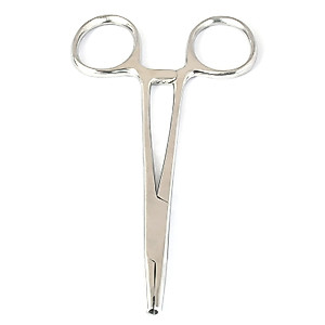 OdontoMed2011 Dermal Anchor Tube Hemostat Forceps for Dermal Tops Anchor Holder Piercing Tools 3mm Dermal Top 5" Length High Polish Stainless Steel