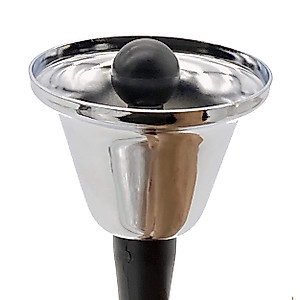 Adorox Silver Steel Hand Bell for Wedding Events Decoration, Call Bell, Alarm, Jingles (1)