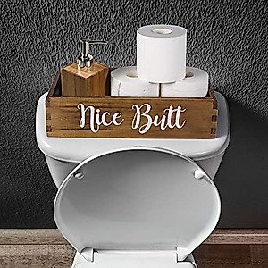 TJ.MOREE Nice Butt Bathroom Decor Box Farmhouse Bathroom Decor Hello Sweet Cheeks Powder Room Decor Toilet Paper Storage Rustic Home Decor