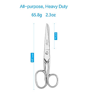 LIVINGO 6'' Professional Forged Fabric Scissors, Precision Tailor Small Scissors Heavy Duty, Sharp Stainless steel Sewing Shears for Crafting Supplies