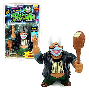 Todd McFarlane's Toys Year 1994 Spawn Series Poseable 5 Inch Tall Action Figure - CLOWN (Shown in Violator Monster Head) with Changeable Head , Turkey Leg Club and Special Edition Comic Book