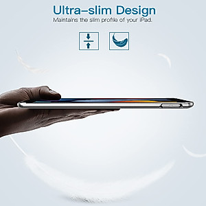 TiMOVO Case for New iPad 9th Generation 2021/8th Gen 2020/7th Gen 2019 (Compatible with Official Smart Cover) - Slim Translucent Frosted Back Shell Hard Case Fit iPad 10.2-inch - Clean Clear