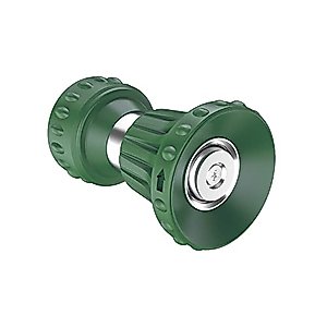HOSUN Garden Hose Nozzle, Fireman Style Hose Nozzle, Heavy Duty Brass Hose Nozzle, Leak Proof & Best High-Pressure Sprayer for Plants Watering, Car Washing, Pet Washing, etc. (Green)