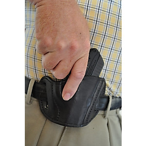 Black Leather Belt Holster for Ruger LCP .380