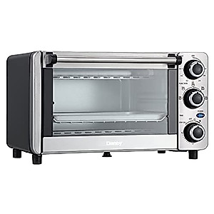 Danby DBTO0412BBSS 0.4 cu ft/12L 4 Slice Countertop Toaster Oven in Stainless Steel Toast, Bake, Broil, Keep Warm functions